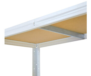 Shelfplaza HOME Schwerlastregal weiß, 230x45x30cm, 5 Böden, 175kg/Boden ...