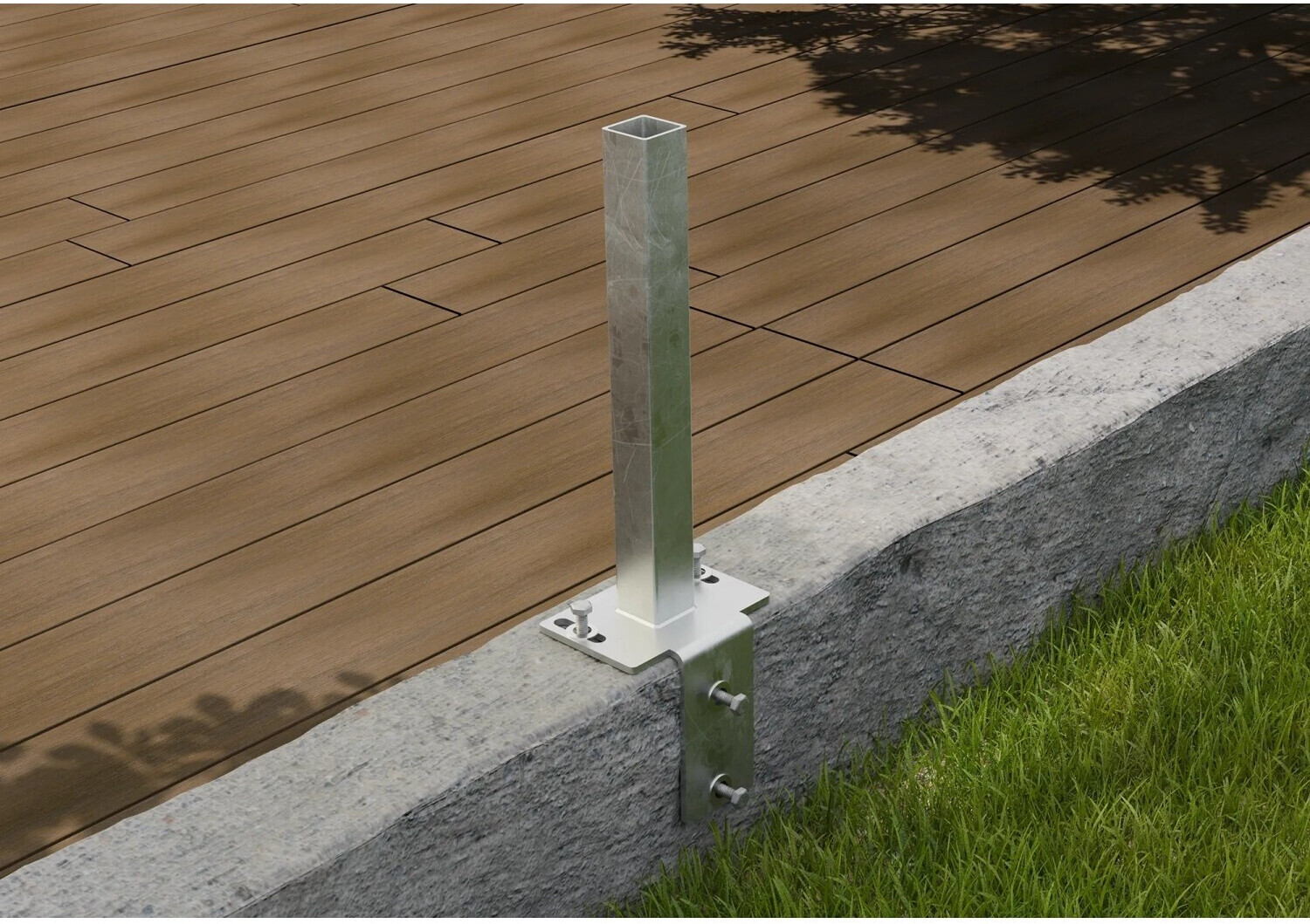 GroJa Konsole GJ 43 L-Stein für Alu-Pfosten 6x6cm (210793600000005) ab ...