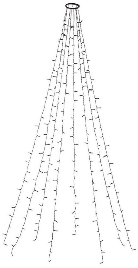 Idena NewTec Weihnachtsbaum-Überwurf 200 LED warmweiß, 8 Stränge 1,5m ...