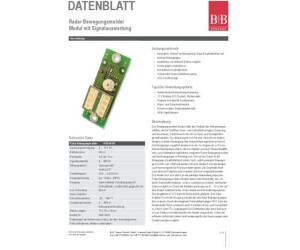 B+B Thermo-Technik RAD-MOD Radar-Bewegungsmelder Modul 8-15V/DC (RAD ...