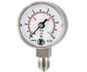 Riegler Manometer CrNi-Stahl, G 1/2 radial unten, 0-1,0 bar, Ø 100 ...