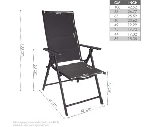 Brubaker Riva Garten-Sitzgruppe, Klapptisch rund 70cm Ø mit 6 ...