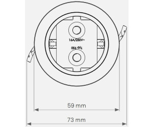 Schulte EVOline One Einbausteckdose, Deckel messingfarben ab 88,50 ...