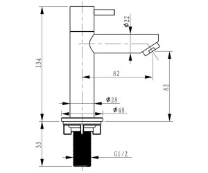 Differnz Kaltwasserhahn gerader Auslauf, Messing, chrom, G1/2 ab 46,99 ...