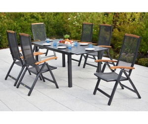 Merxx Tilos Gartenmöbel-Set 7-tlg., Ausziehtisch 150(200)x90cm ...