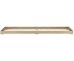 Erst-Holz Futonbett extra niedrig Einzelbett 100x200 Esche geölt (V-60. ...