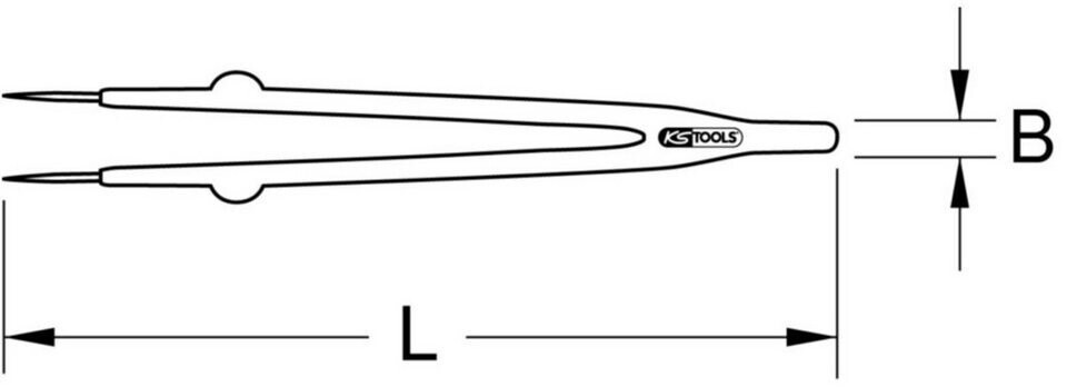 KS Tools Pinzette mit Schutzisolierung, spitz, 11mm (117.1626) ab 24,51 ...