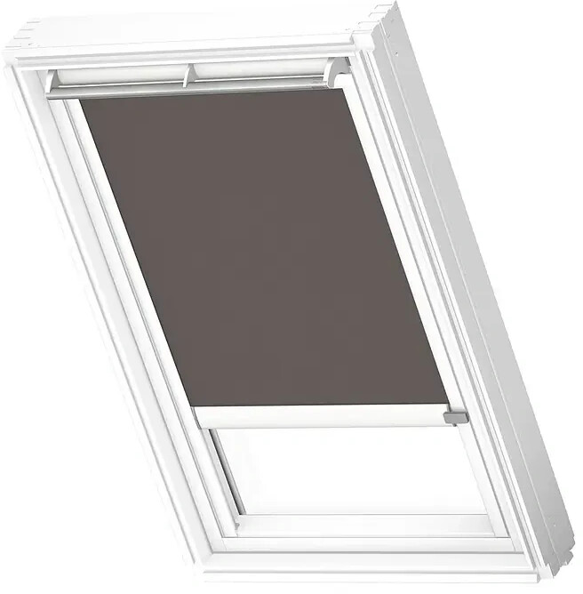 Velux Verdunkelungsrollo DML taupe, weiße Schiene, elektrisch, F06 (DML ...