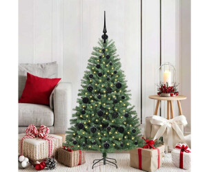 vidaXL Künstlicher klappbarer Weihnachtsbaum 150 LEDs grün 120cm ...