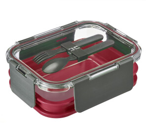 Westmark Lunch Box Comfort 1740ml, 2-stöckig, transparent/rot/anthrazit ...