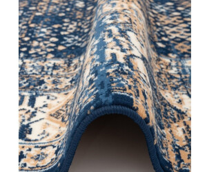 Pergamon. Pop-Vintage Orient Teppich mit Bordüre, blau/beige, 140x200cm ...