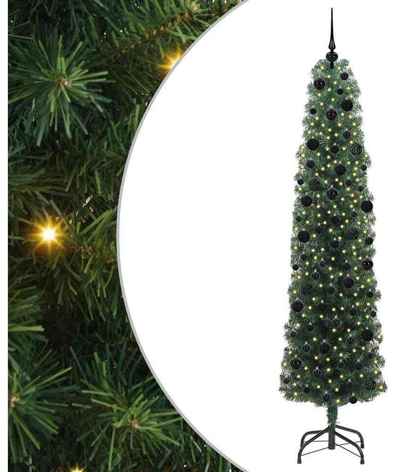 vidaXL Künstlicher Weihnachtsbaum mit Ständer, 300 LEDs, grün, 240cm ...