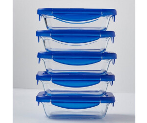 Pyrex Cook & Go 5er-Set rechteckige Glasbehälter 0,8L (913S550) ab 59 ...