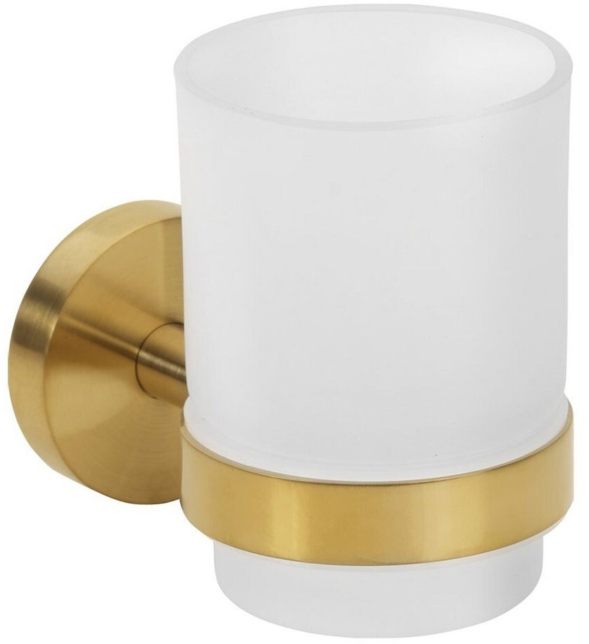 Sapho X-Round Zahnputzbecher Milchglas, gold matt (XR903GB) ab 46,15 ...