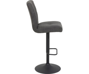 Hela LENI Barhocker Mikrofaser vintage anthrazit, höhenverstellbar ...