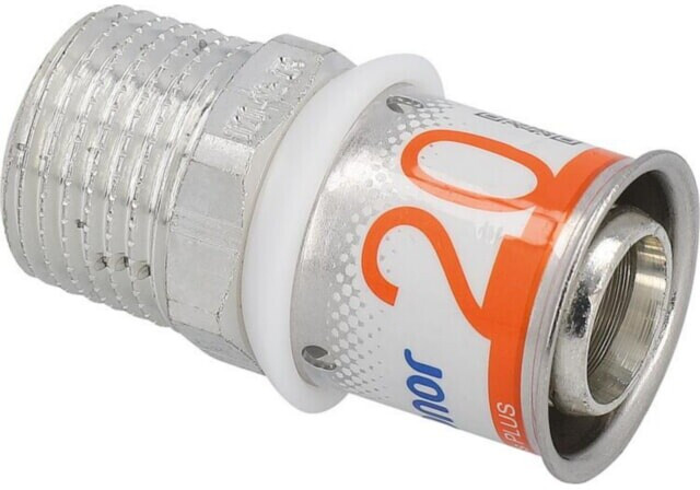 Uponor S-Press Plus Übergangsnippel Messing, verzinnt 20mm x R 1 ...