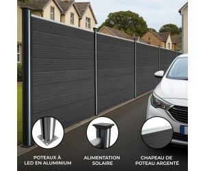 MonsterShop Sichtschutzzaun-Set 185x619cm, 3 Paneele, Winkelelement & 4 ...
