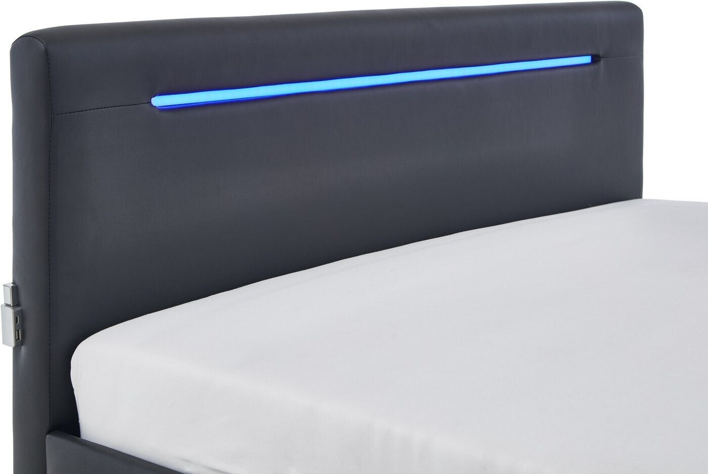 Meise Möbel Circle Polsterbett mit Bettkasten und LED-Beleuchtung ...