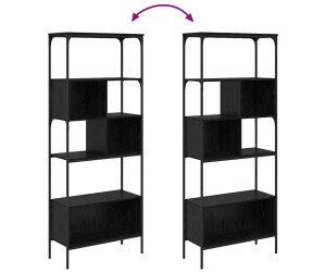 vidaXL Bücherregal schwarz, Eichen-Optik, 76x33x188,5cm (882988) ab 79 ...