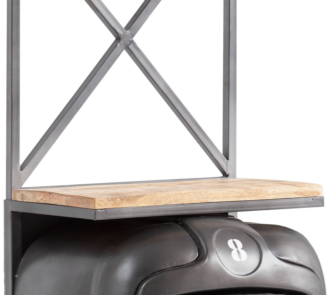 Woodkings Barregal Traktor Design mit Weinregal und Glashänger (A2151 ...