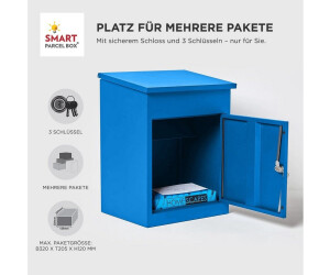 Homescapes Smart Parcel Box Paketbriefkasten mittelgroß, Entnahme vorne ...
