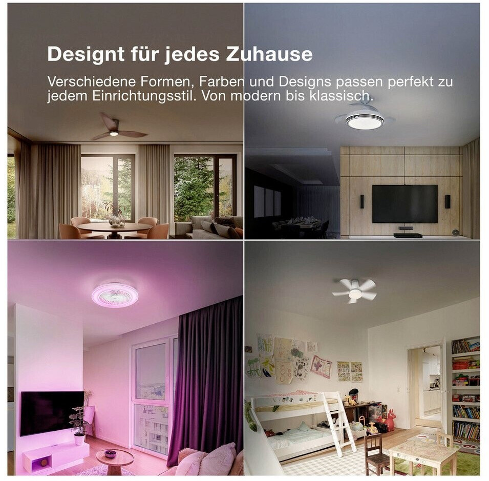 Osram Leste Deckenventilator LED 21W, 1200lm, 3000/4000/6500K, dimmbar ...