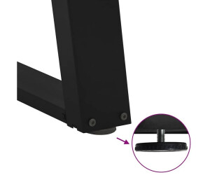 vidaXL Couchtischbeine U-Form 2 Stk. schwarz 60x(30-31)cm Stahl ...