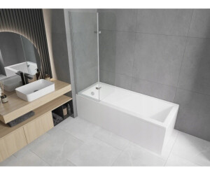 Mexen Cubik Rechteckbadewanne 170x70cm mit Duschwand 100cm, transparent ...