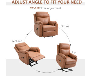 Buy HomCom Power Lift Chair Electric Riser Recliner, Faux Leather ...