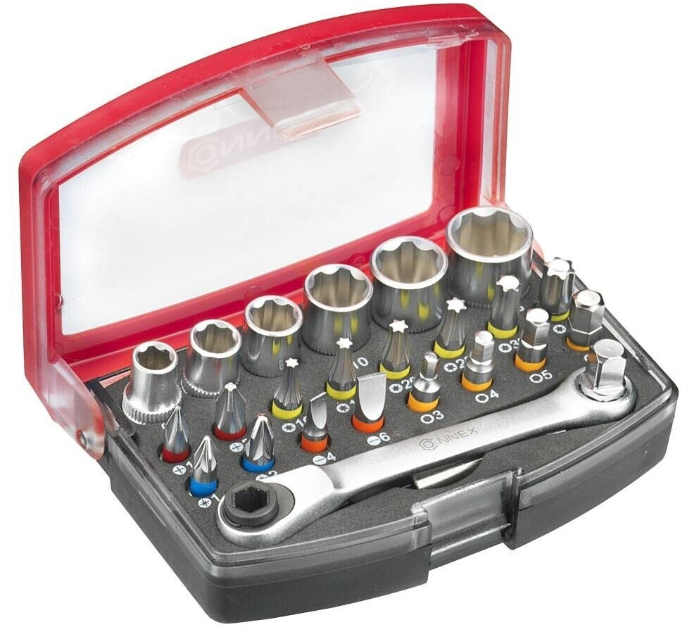 Connex Bit-Set mit Ratsche und Steckschlüsselsatz, 25-teilig ...