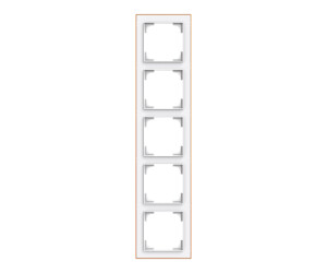 Busch-Jaeger art linear Abdeckrahmen 5-fach, studioweiß matt/roségold ...