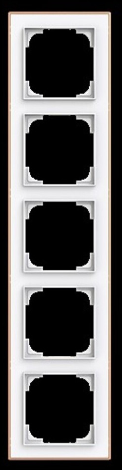 Busch-Jaeger art linear Abdeckrahmen 5-fach, studioweiß matt/roségold ...