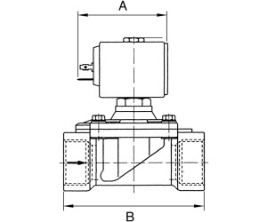 Riegler MV 1368 G 2/2-Wegeventil NC vorgesteuert 24V DC 8W NBR G1/2 (MV ...