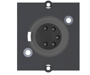 Bachmann Rahmen XLR 5-polig Buchse, Schraubanschluss, schwarz (917.101 ...