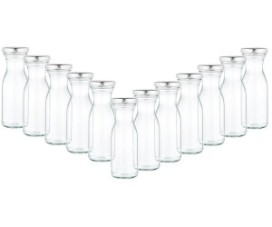 MamboCat Weithalsflasche 250ml Twist-Off-Deckel TO53 silber, 12er-Set ...