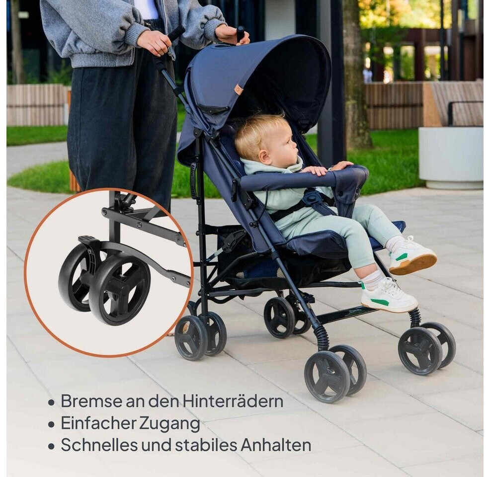 Lionelo Elia Reisebuggy klappbar, bis 15kg, green graphite (LO-ELIA ...