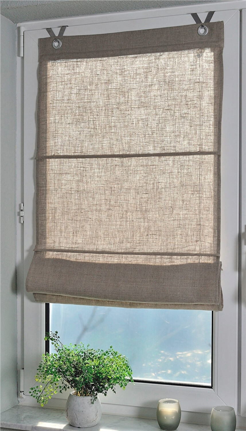 Kutti Metis Raffrollo/Ösenrollo 100% Leinen, linen, 80x140cm (334-01574 ...