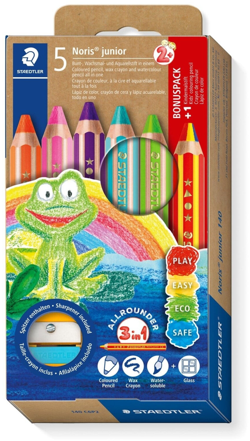 Staedtler Noris Junior Buntstift-Set PEFC-zertifiziert (140 C6P2) ab 8 ...