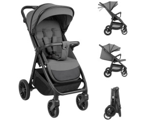 KIKKABOO Buggy Jody PU-Räder, Federung, 5-Punkt-Gurt, grau (31001030231 ...