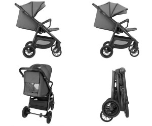 KIKKABOO Buggy Jody PU-Räder, Federung, 5-Punkt-Gurt, grau (31001030231 ...