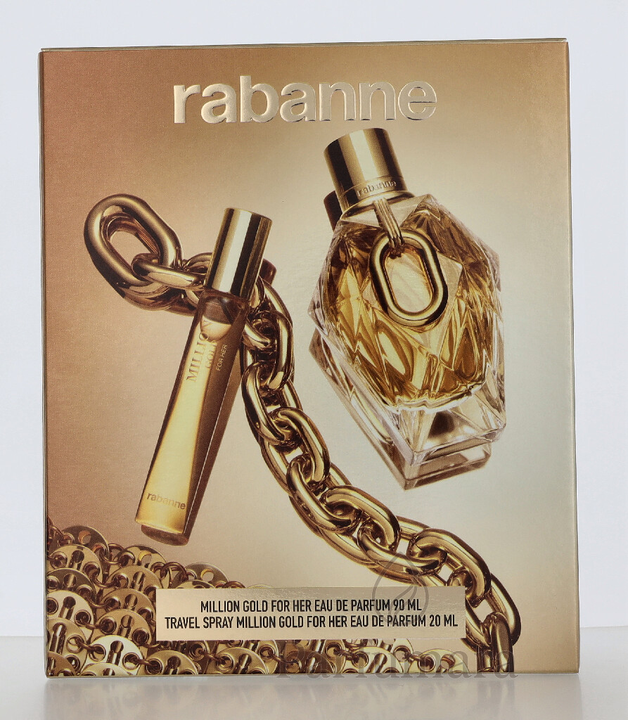 Paco Rabanne Lady Million Gold For Her Geschenkset EDP 90ml + EDP 20ml ...