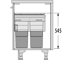 Hailo Euro-Cargo NT480 Einbau-Abfallsammler 90L 60cm dunkelgrau ...