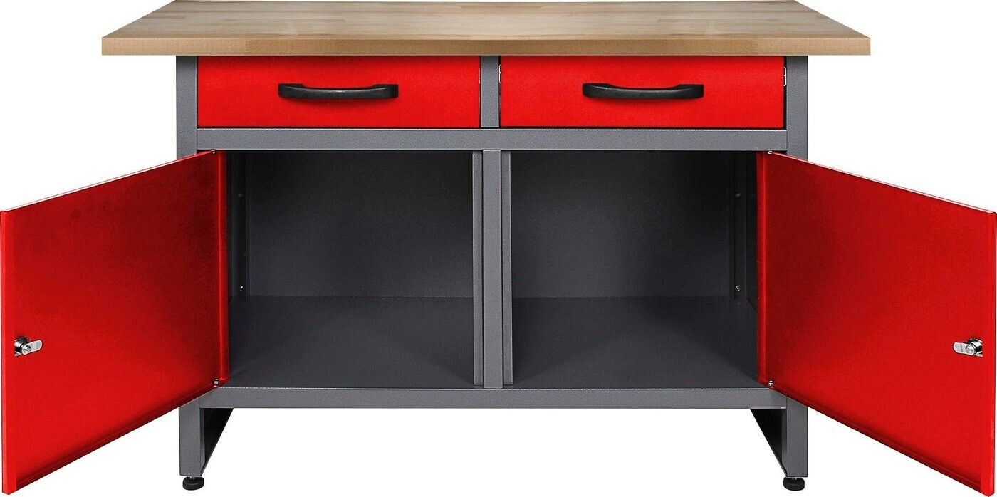 Ondis Werner Werkstatt-Set 120cm Metall, Lochwandsystem, LED, anthrazit ...