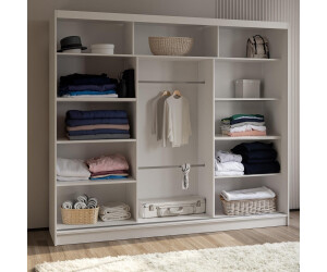 Masseno Vitale Schwebetürenschrank 3-türig mit Spiegel, schwarz ...
