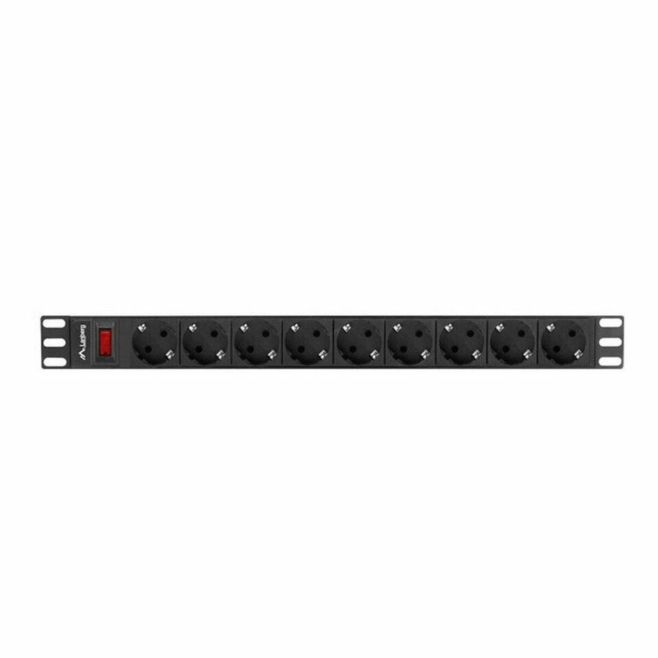 Lanberg PDU Bloc Multiprise Rack 19" 1U 9x Schuko 16A (PDU-09F-0300-BK ...