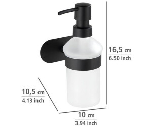 Wenko Seifenspender Orea Black Matt, 300ml, Edelstahl, ohne Bohren ab ...