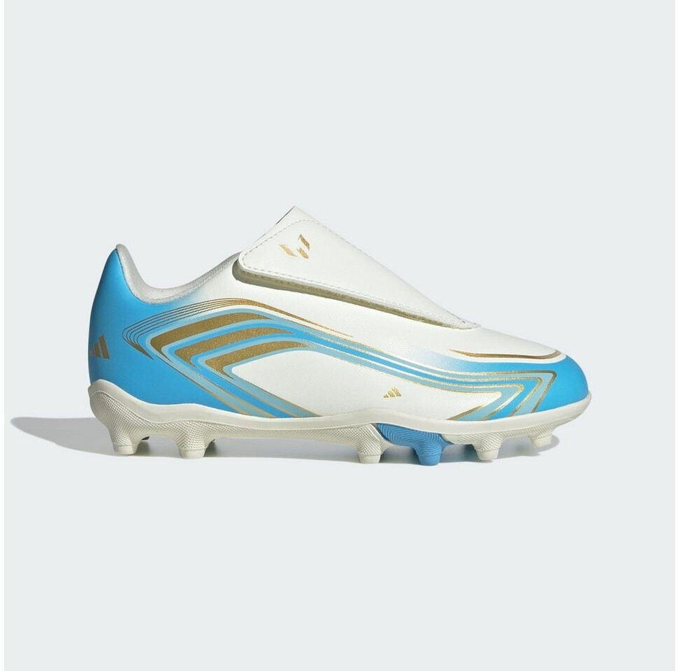 Adidas F50 Messi Club Velcro Firm Ground/Multi Ground ivory/semi blue ...