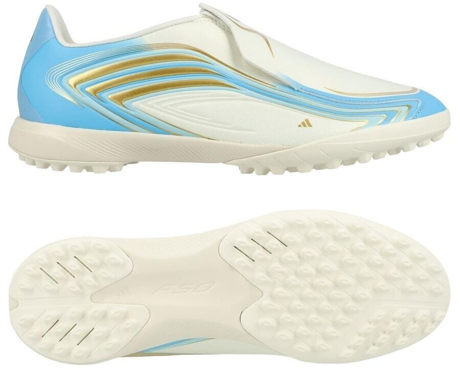 Adidas F50 League Laceless TF Kids ivory/semi blue burst/icey blue au ...