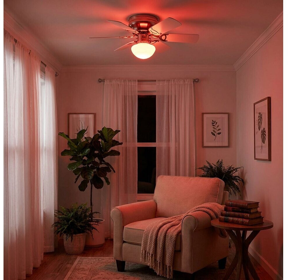 Globo Deckenventilator LED RGB dimmbar, Fernbedienung, Vor-Rücklauf ...