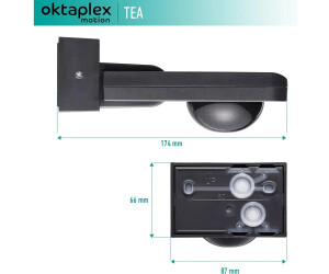 Oktaplex Tea Bewegungsmelder Infrarot-Sensor IP65 anthrazit, 2er-Set ...